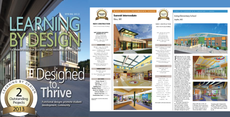 2 Outstanding Projects Published in Learning By Design by Sapp Design